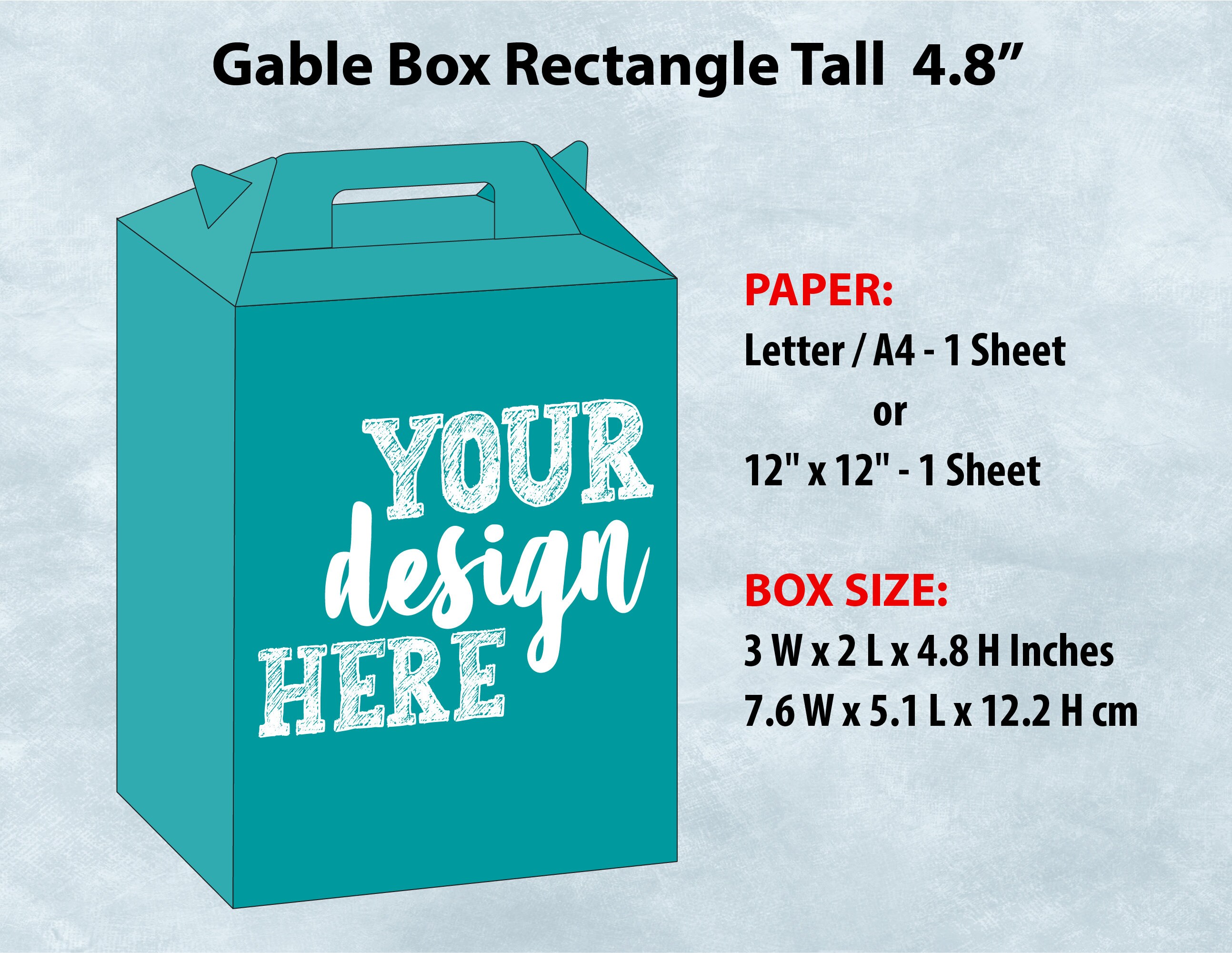 Tall Rectangle Box Template