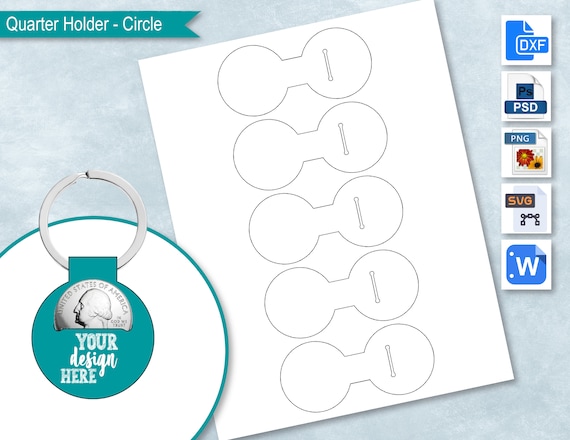 Round Shape Quarter Holder Template Circular Coin Holder | Etsy