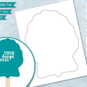 Shell Paddle Fan Blank Template, Church Wedding Program, Seashell ...