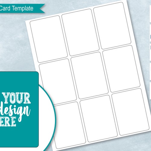 Playing Card Trading Card Sports Card Template DIY Blank - Etsy