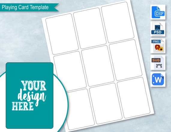 Playing Card Trading Card Sports Card Template DIY Blank - Etsy
