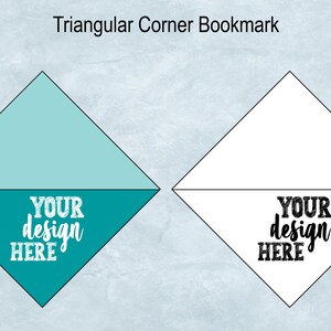 Triangle Corner 3" Bookmark Blank Template, DIY Create Your Own ...