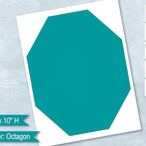 Octagon 8" X 10" Banner Blank Template, Octagon Flag Template Create ...