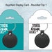 Rounded Top 1 Wide Keychain Display Card Blank Template - Etsy