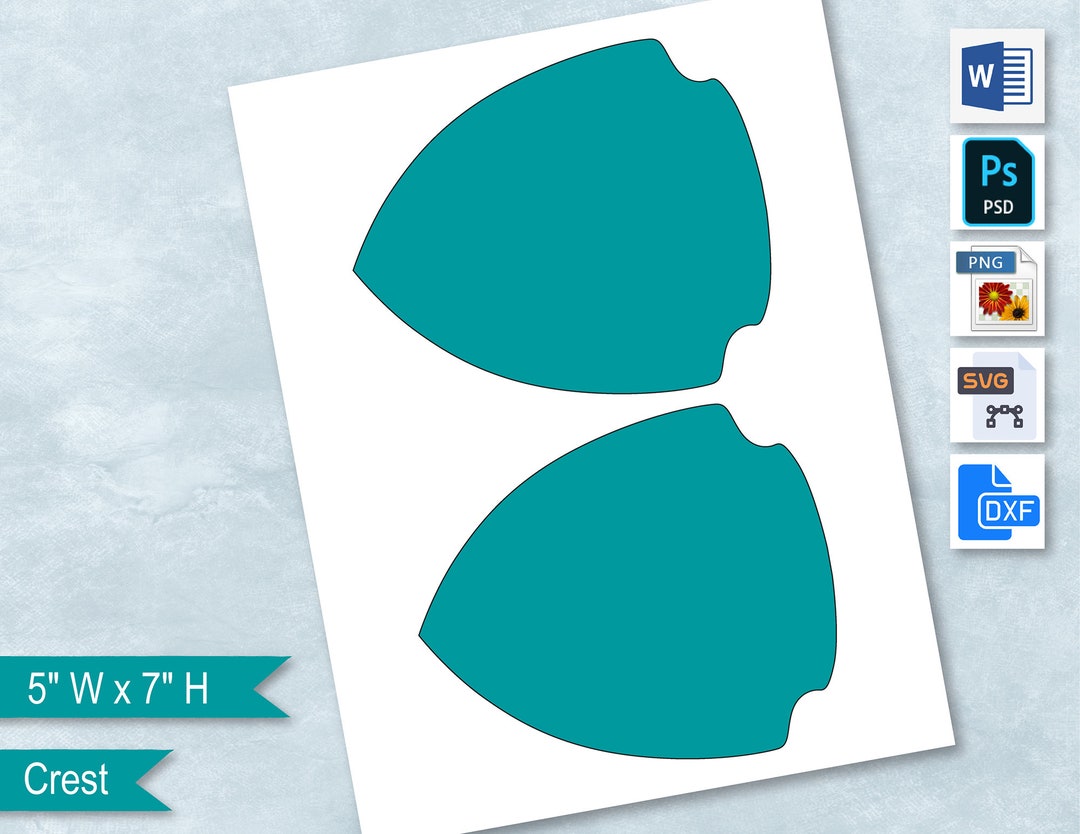 Badge 5" X 7" Banner Blank Template, Crest Flag, Create Design Your Own ...