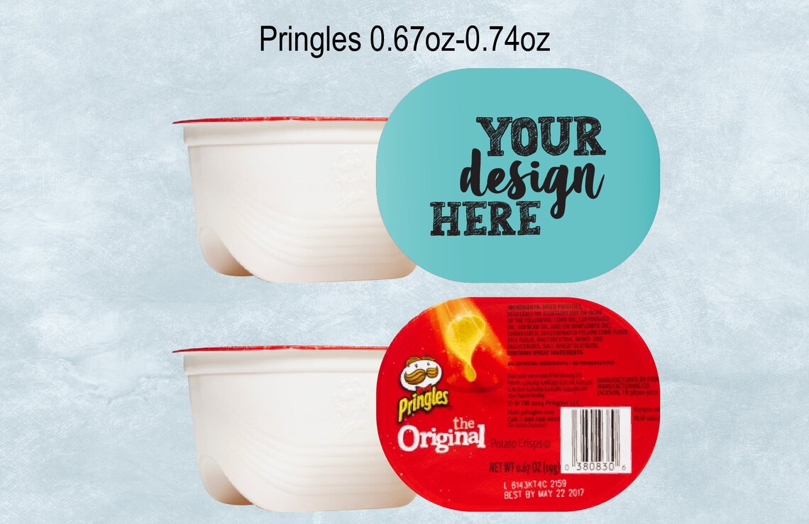 Pringles 0.67oz 19g Topper Template Printable Favor Bag DIY | Etsy