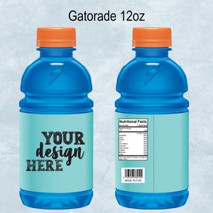 Sports Drink 12oz 355ml Wrapper Template With Nutritional Facts ...