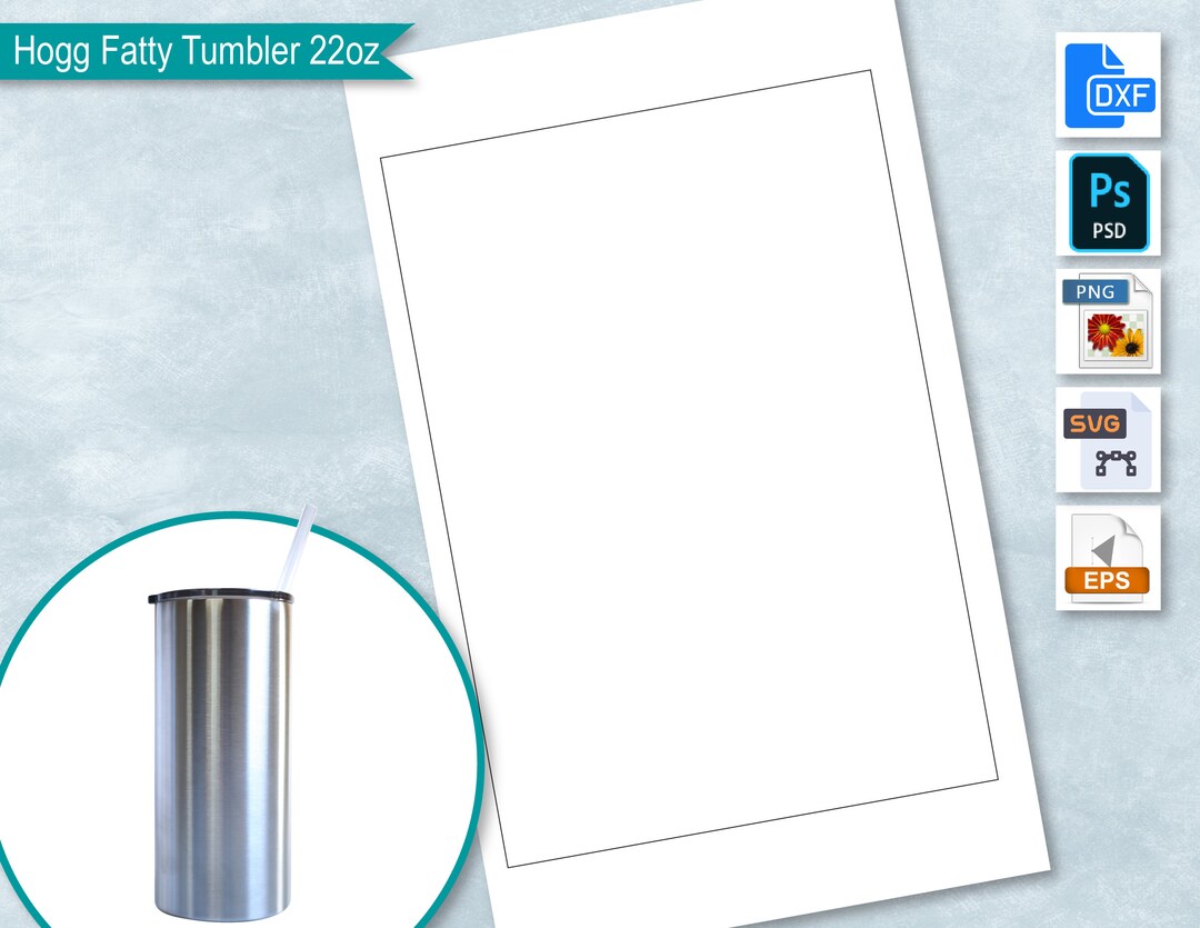 Hogg Fatty Tumbler 22oz Blank Wrapper Template, Hogg Fatty Sublimation ...