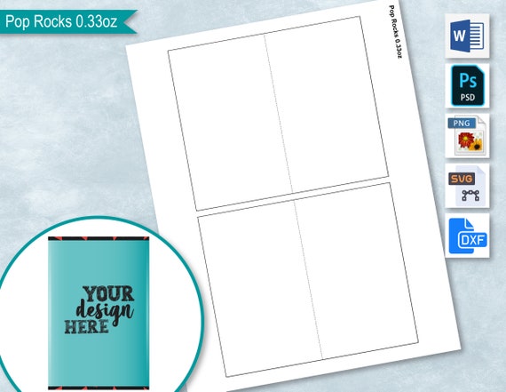 Pop Rocks Popping Candy 0.33oz 9.5g Blank Wrapper Template | Etsy