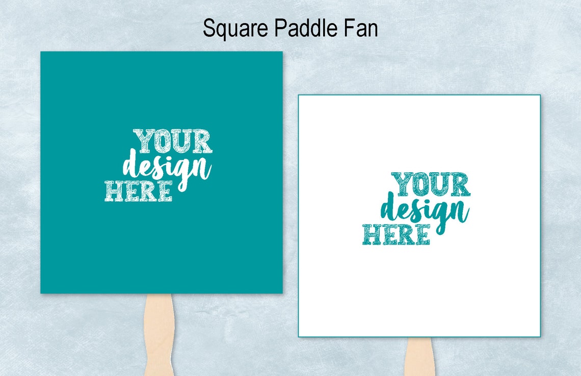 Square Paddle Fan Blank Template Church Wedding Program | Etsy