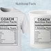 Coach Nutrition Facts, SVG Nutritional Fact Label Template, Printable ...