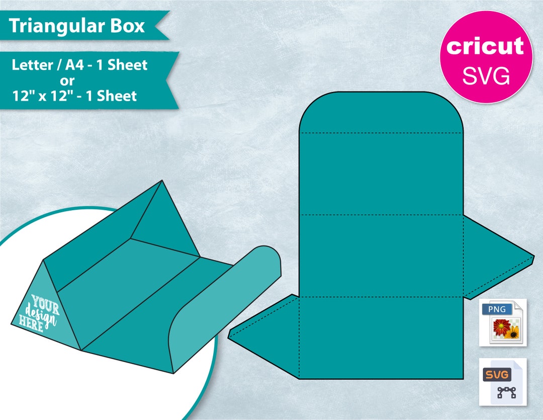 Triangular Favor Gift Box, 8.5"x11" Sheet Printable, Triangle Favor Box ...