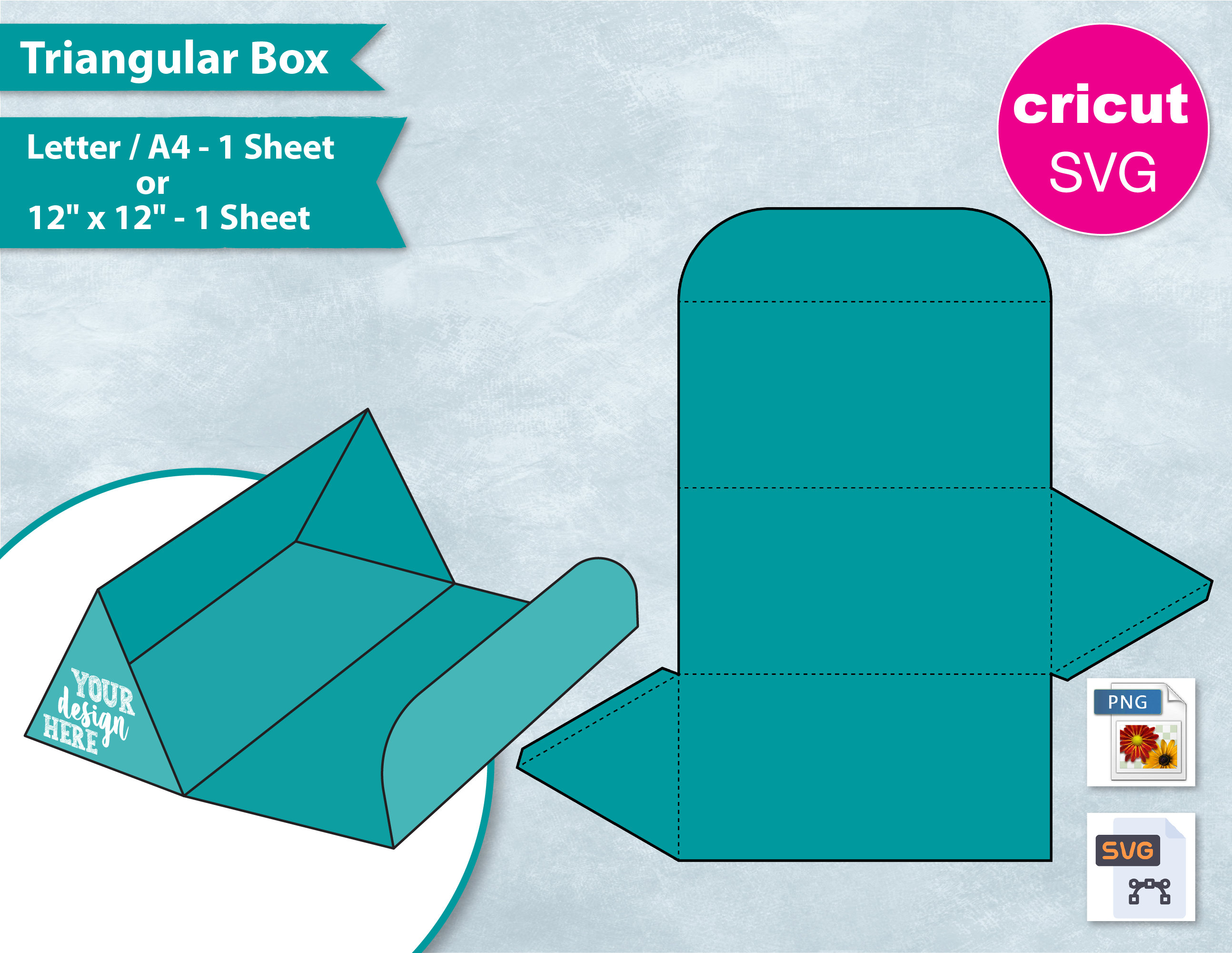 Triangular Favor Gift Box, 8.5"x11" Sheet Printable, Triangle Favor Box ...
