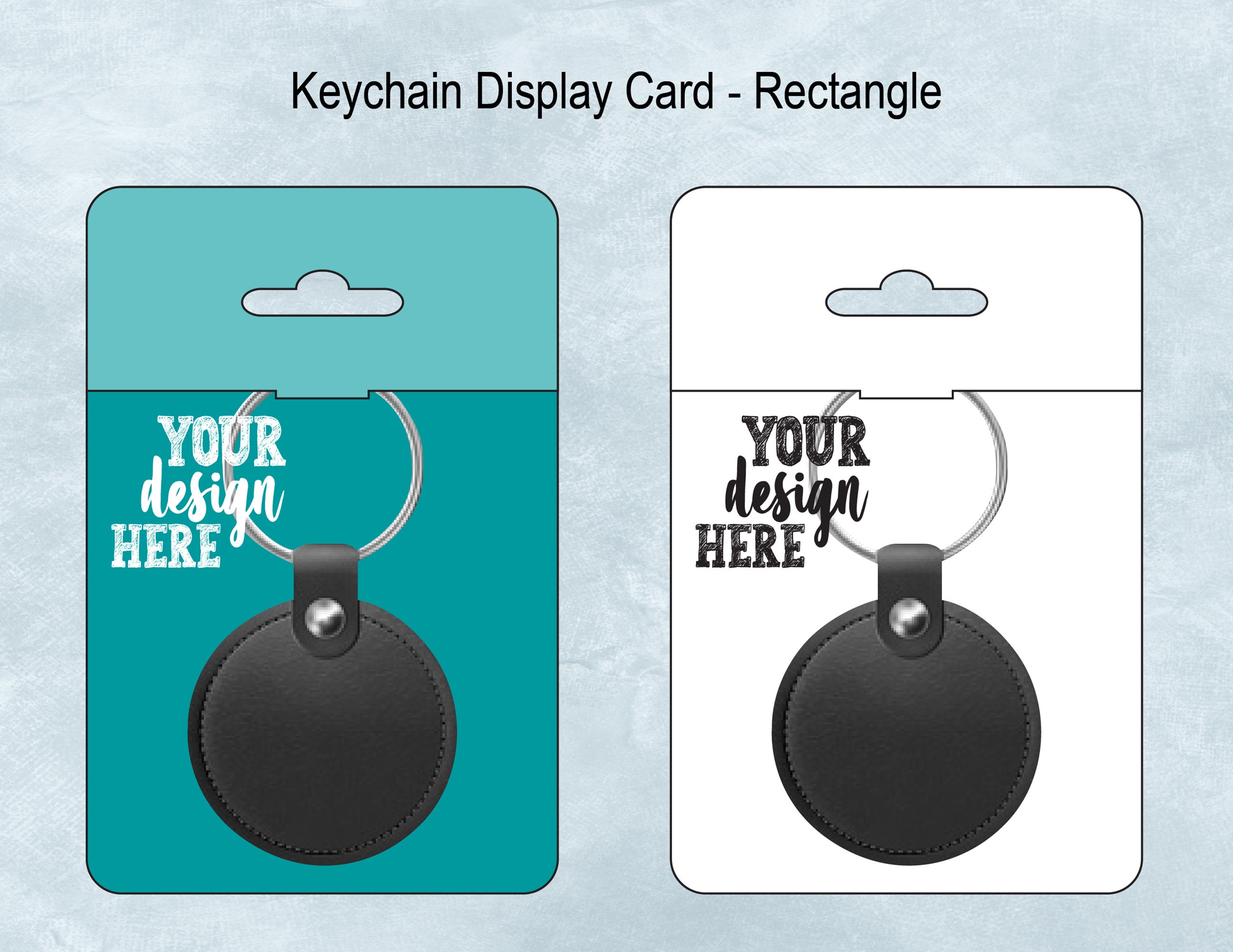 Rectangle Wide Keychain Display Card Blank Template, Sublimation ...
