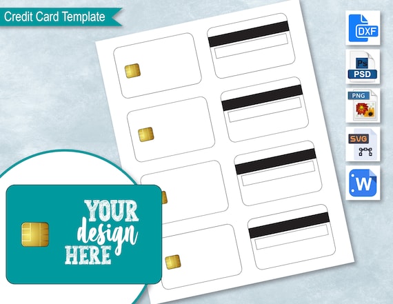 Credit Card Blank Template Label Sublimation Card Template - Etsy
