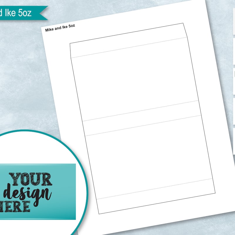 5 Oz Box Candy Template - Etsy
