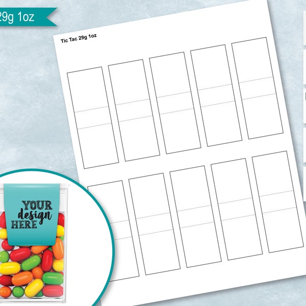 Tic Tac Label - Etsy