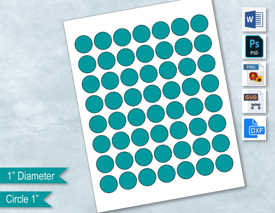 1 Inch Circle Blank Template 25 Mm Round Sticker Collage - Etsy Canada