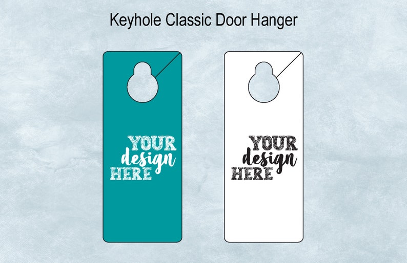 Keyhole Classic Door Hanger Template Key Hole DIY Blank Label - Etsy