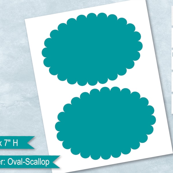 Scalloped Oval Svg - Etsy