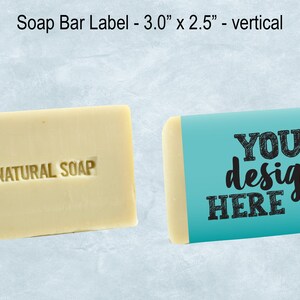Soap Bar Wrapper Template 3" X 2.5" Vertical, Bar Soap Blank Label ...