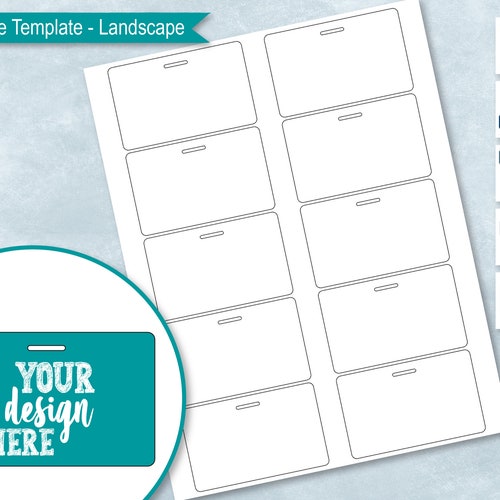 ID Badge Portrait Blank Template Badge Card Sublimation DIY - Etsy