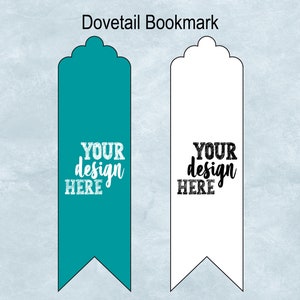 Dovetail Scallop Rectangular Bookmark Blank Template, DIY Create Your ...