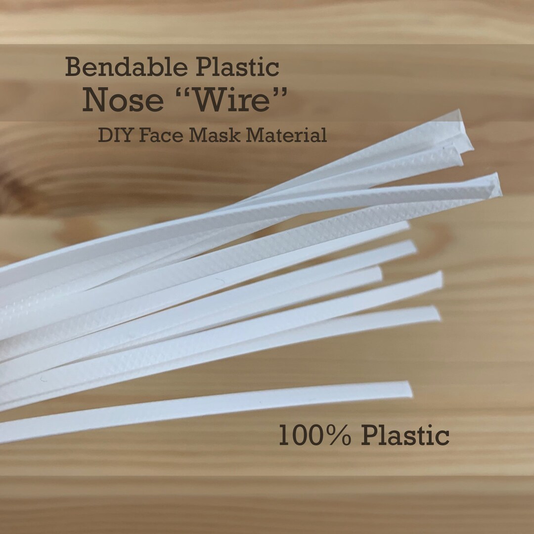 3mm 1/8" Flat Plastic Nose Bridge Wire Strip Adjustable DIY Mask Making ...