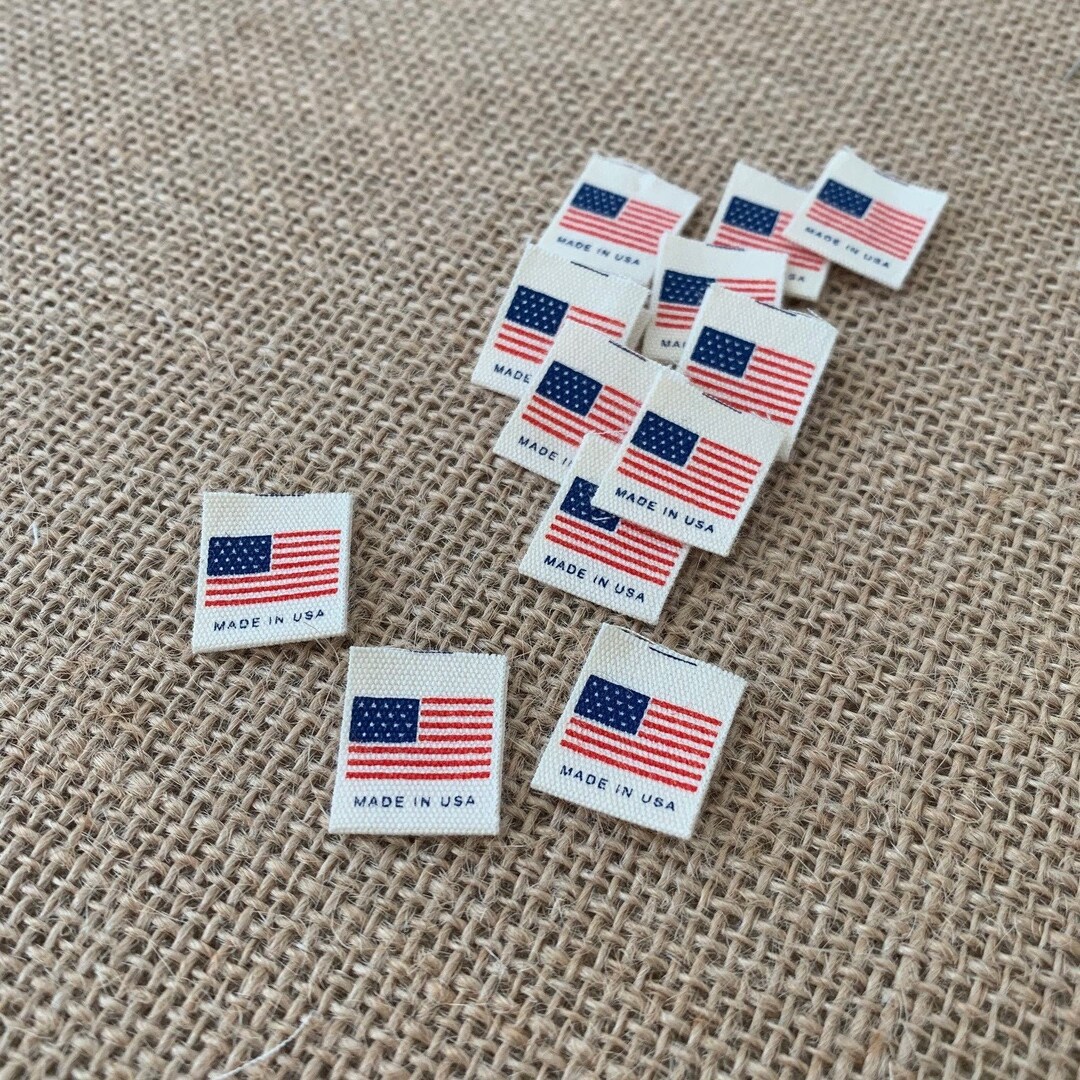 Woven American Flag Labels for Mask With "made in Usa" DIY | Center ...