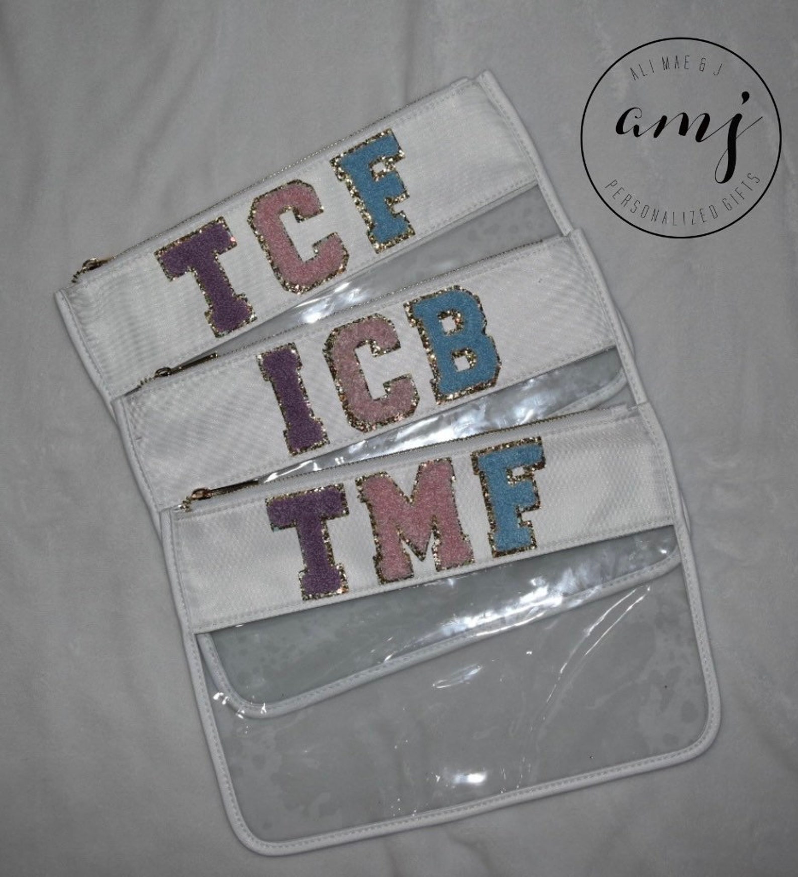 Nylon Clear Pouch Patches Varsity Letter Bag Nylon Flat Pouch ...