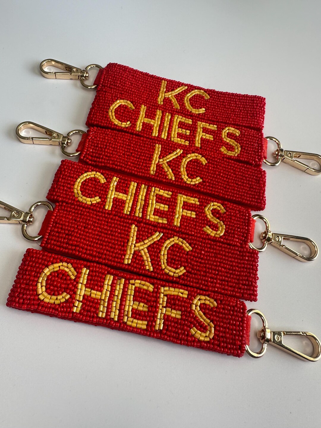 KC Chiefs Go Taylors Boyfriend Beaded Wristlet Strap Beaded KC Chiefs ...