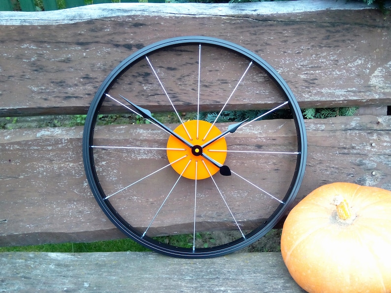 Max Wall Clock Made of Bicycle Rims and Spokes Halloween - Etsy