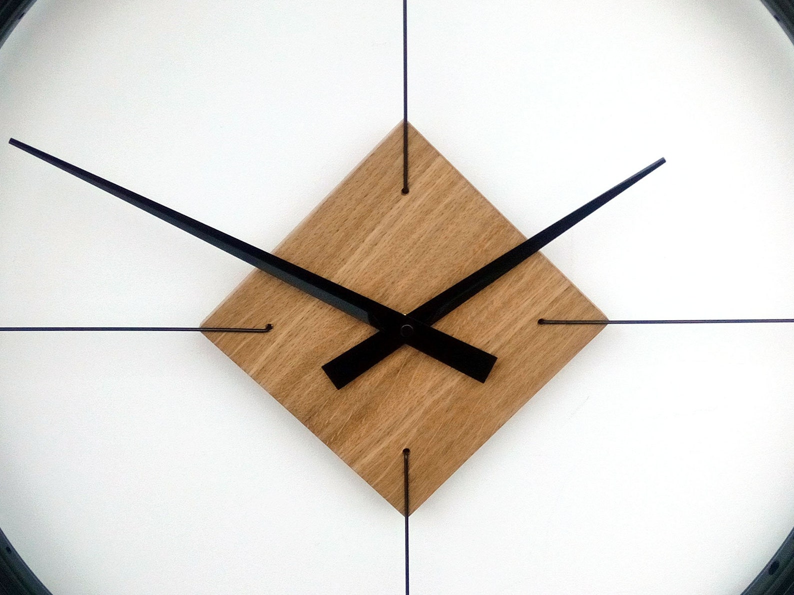 Square Wall Clock With 20 Inch Unique Black Aluminum Frame | Etsy