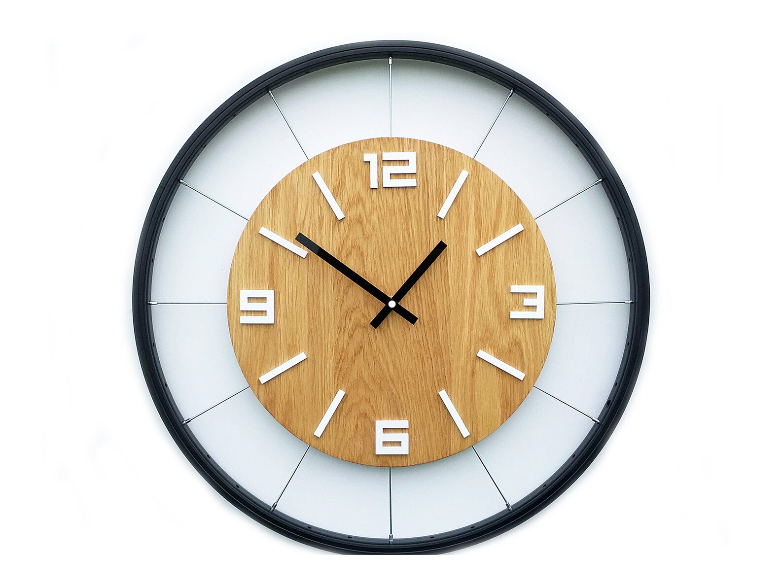 Madison Wall Clock With a 20-inch Black Aluminum Frame and a | Etsy
