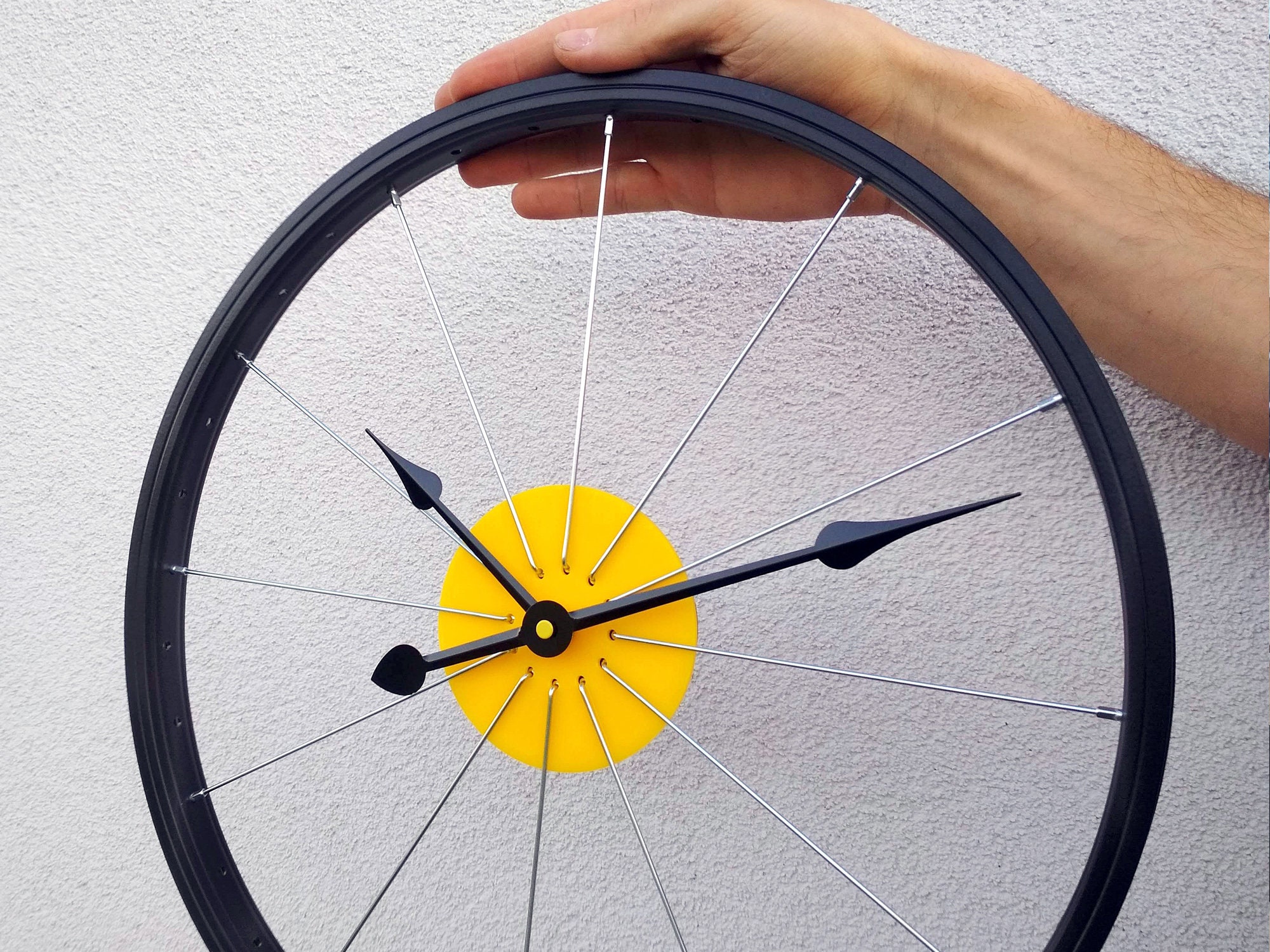 Max Wall Clock Made of Bicycle Rims and Spokes, Bicycle, Gift - Etsy