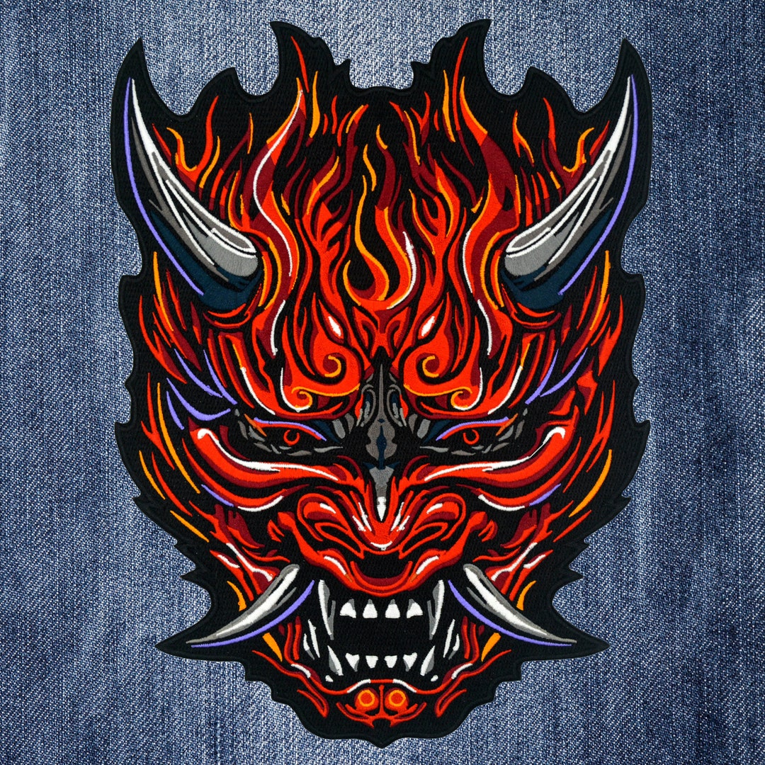 Japanese Hannya Oni Large Embroidered Back Patch - Etsy