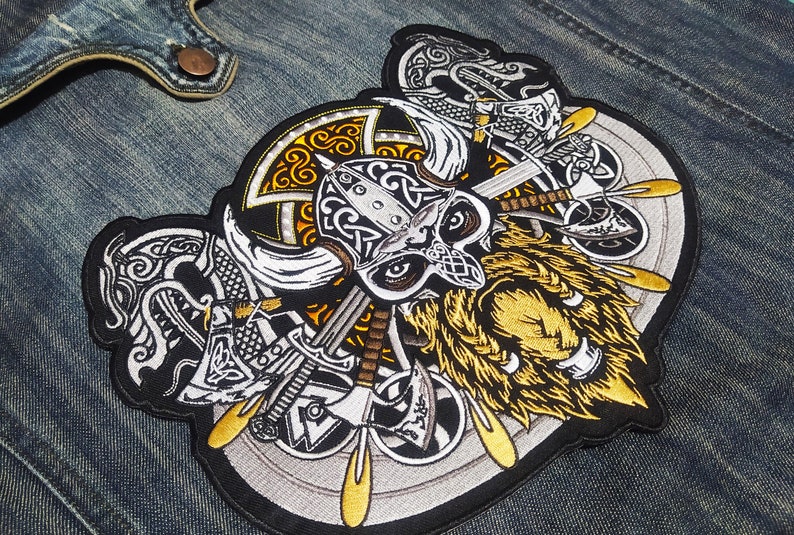 Viking Warrior of Odin Large Embroidery Back Patch - Etsy