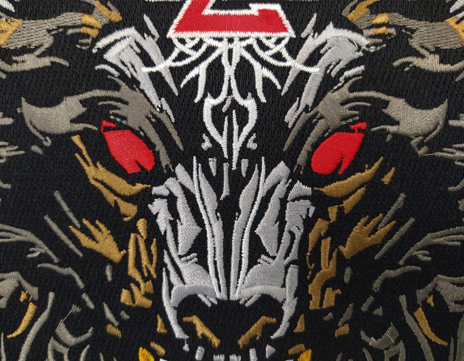 Viking Wolf With Odin Valknut Large Embroidered Motorcycle - Etsy