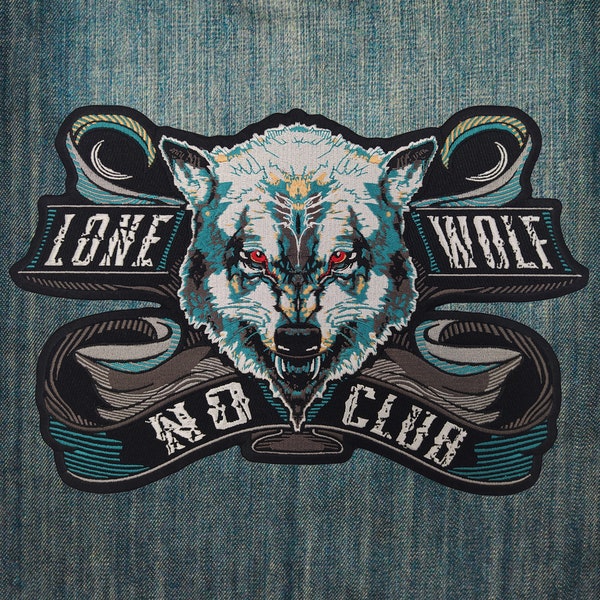 Embroidered Wolf Back Patch - Etsy
