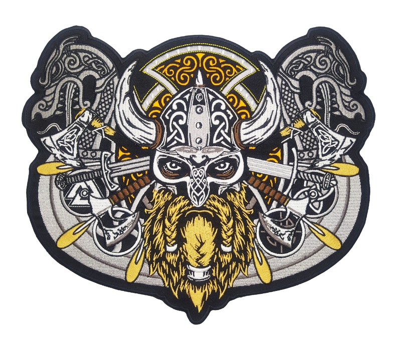Viking Warrior of Odin Large Embroidery Back Patch - Etsy