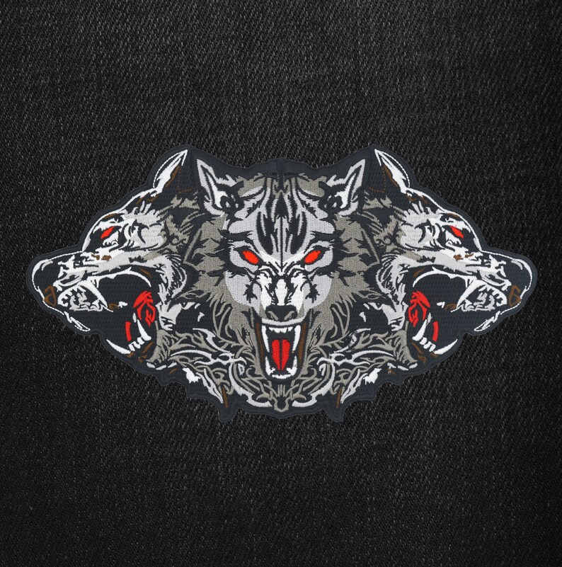Cerberus Large Embroidered Back Patch - Etsy