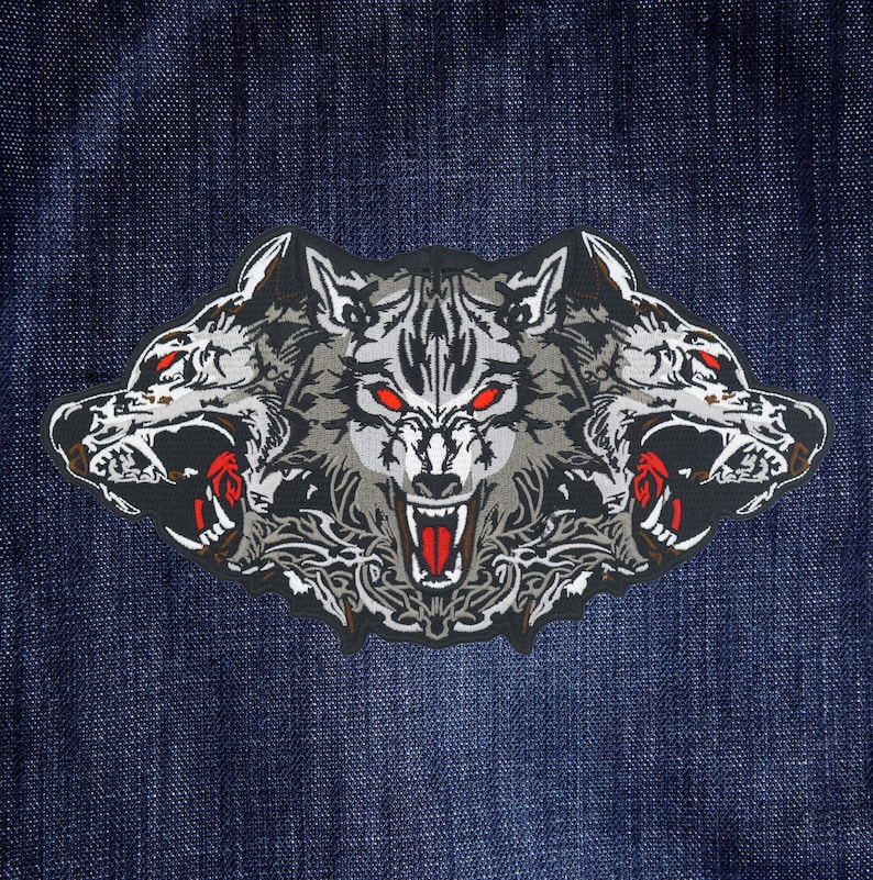 Cerberus Large Embroidered Back Patch - Etsy