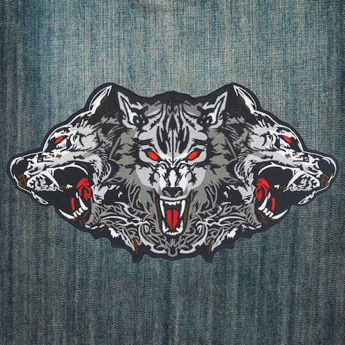 Cerberus Large Embroidered Back Patch - Etsy