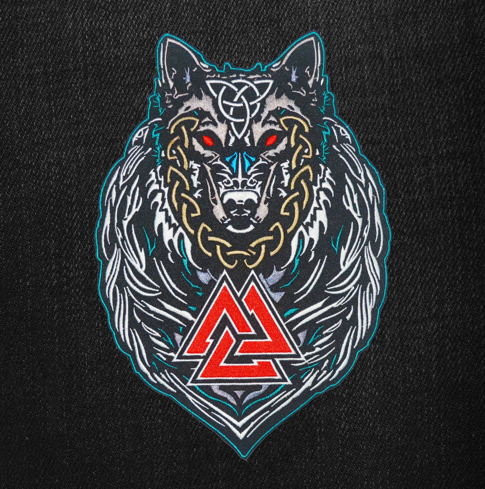 Odin Wolf Viking Valknut Large Embroidered Back Patch - Etsy