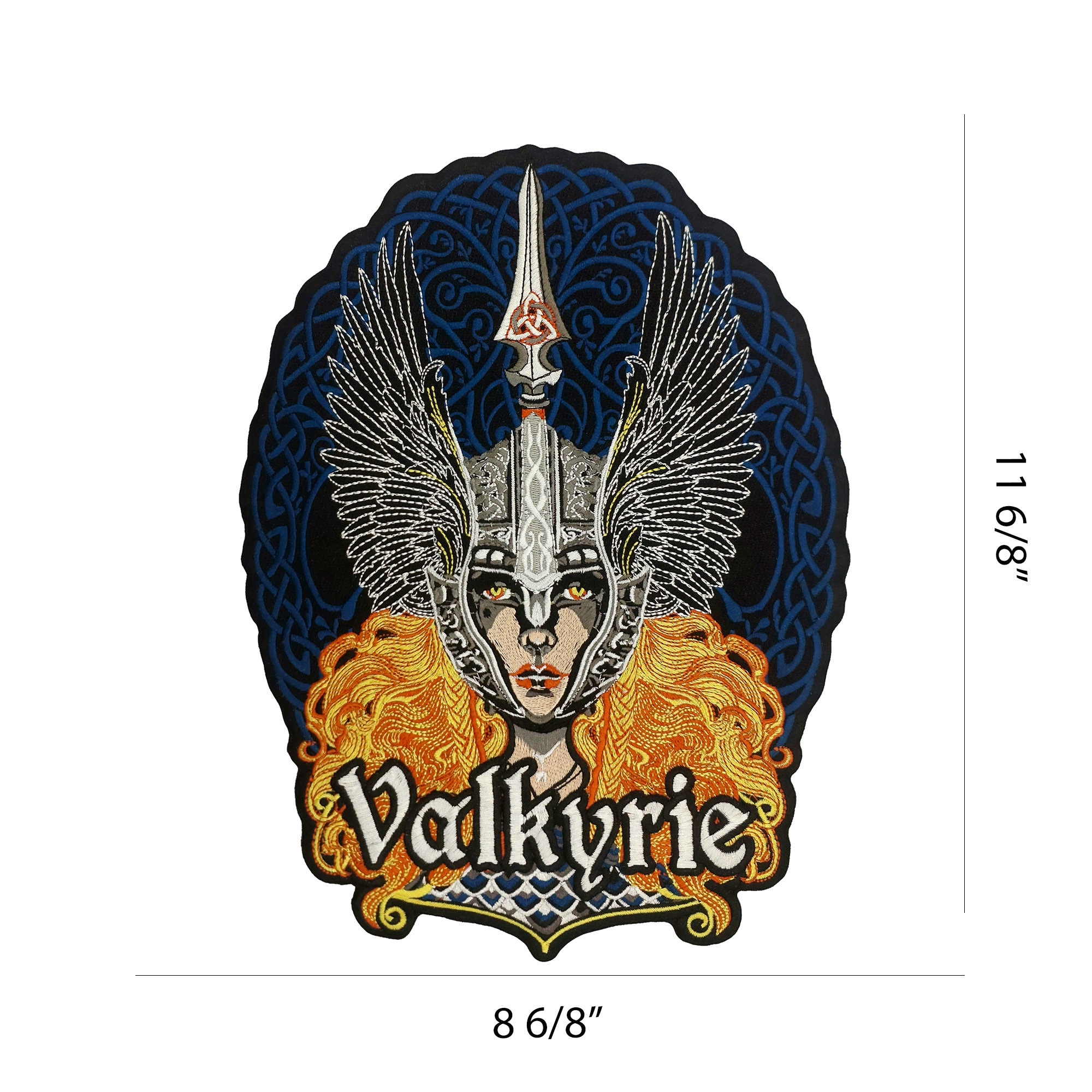 Valkyrie Large Embroidered Back Patch for Motorcycle Jacket & Biker ...