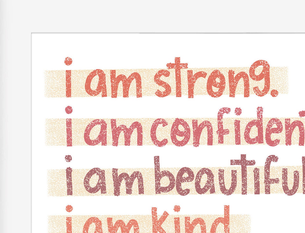 Affirmations Wall Art For Kids I Am Kind I Am Smart Neutral | Etsy