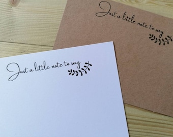 Just a Little Note - Etsy