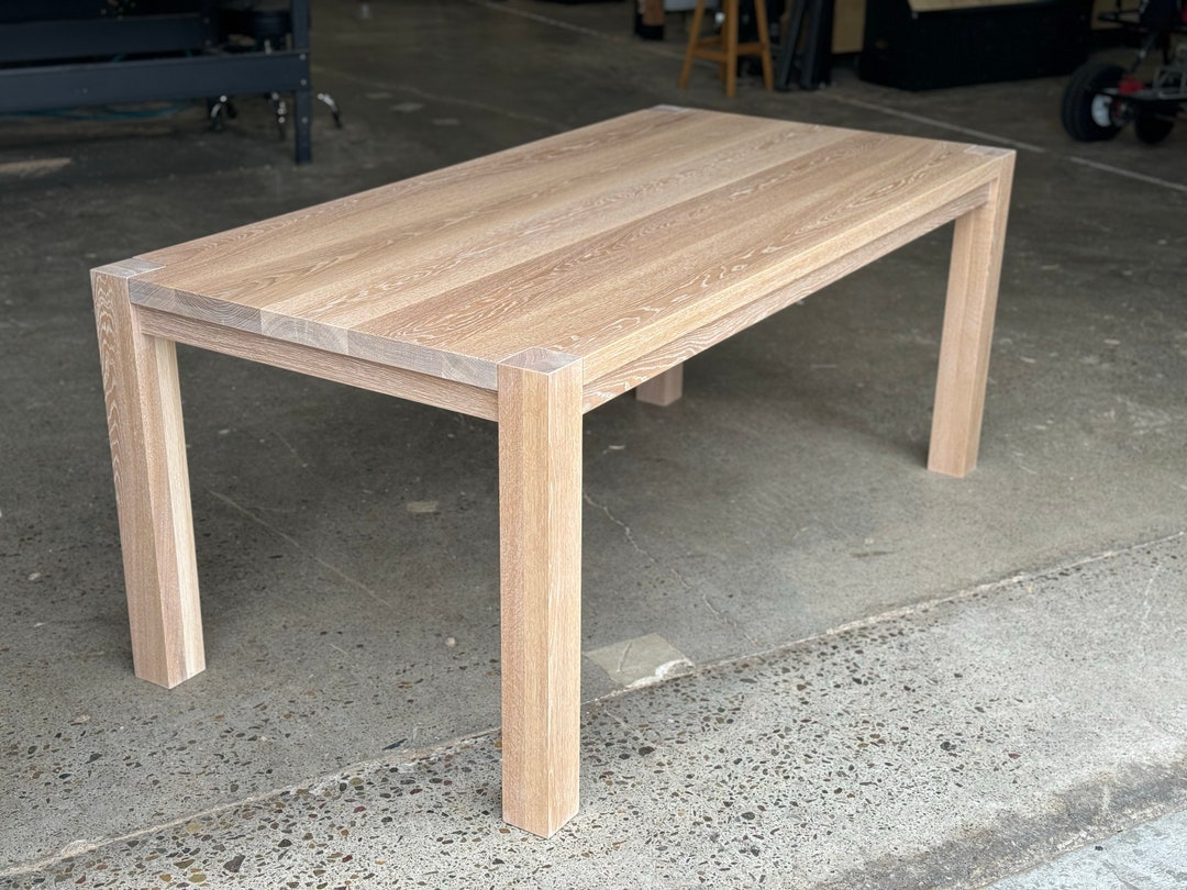 Parsons Dining Table. Solid White Oak - Etsy