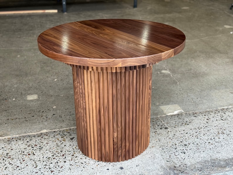 Oak Round Extension Dining Table, Pedestal Base – Custom Made - Etsy