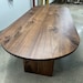 LUNA' Dining Table, Walnut Table, Hardwood Dining Table, Oval Table ...